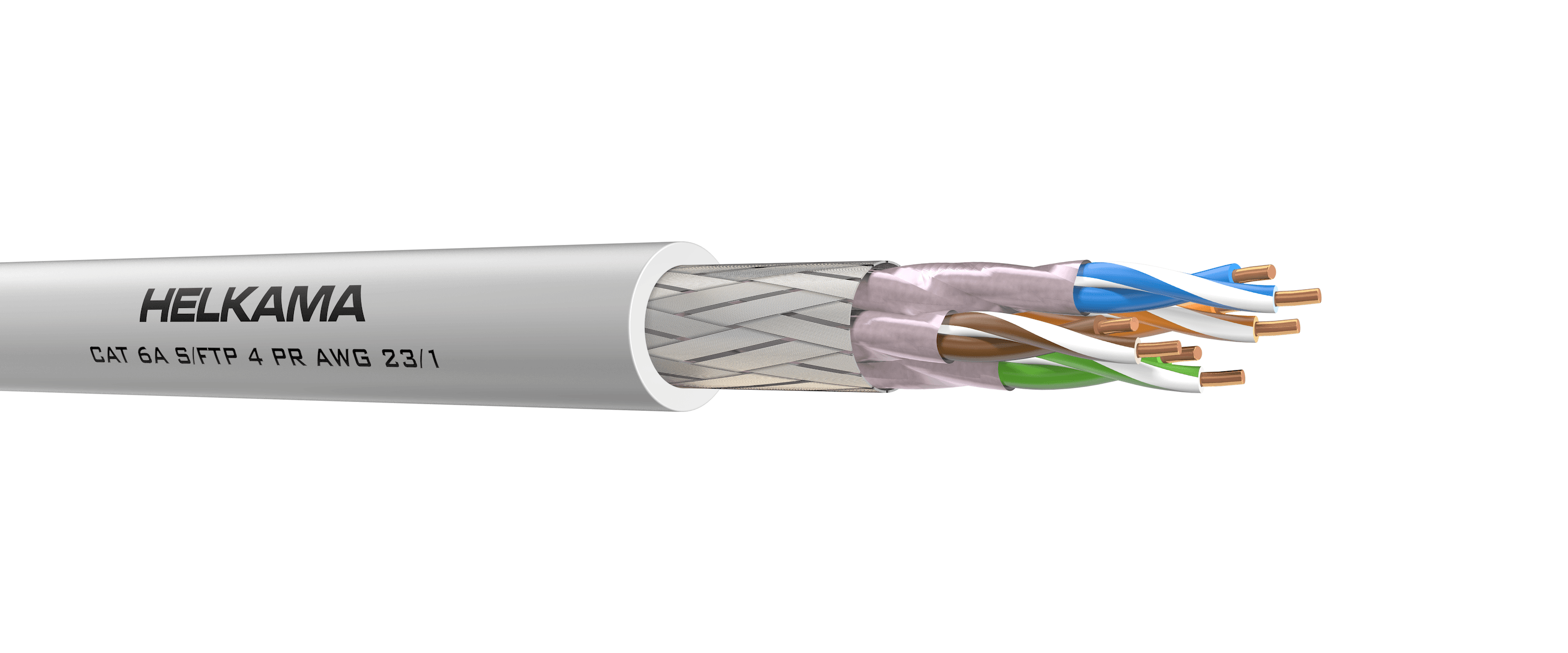 CAT 6A S/FTP 4 PR AWG 23/1 - Helmacab